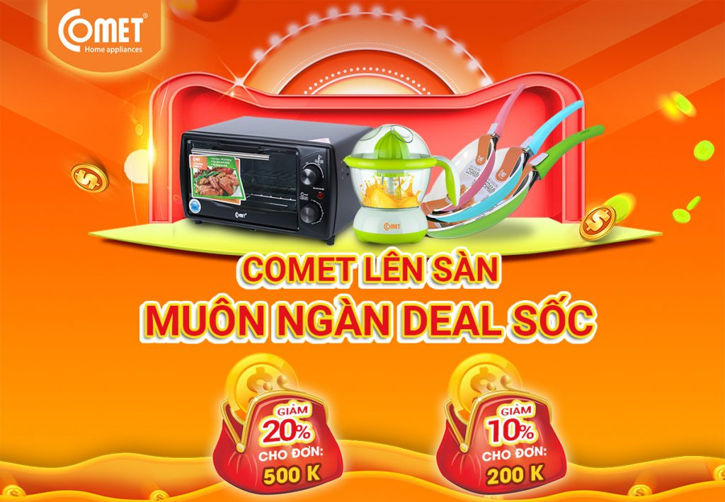 Comet Gia dụng chính thức trở lại trên Lazada - Khải Toàn Group